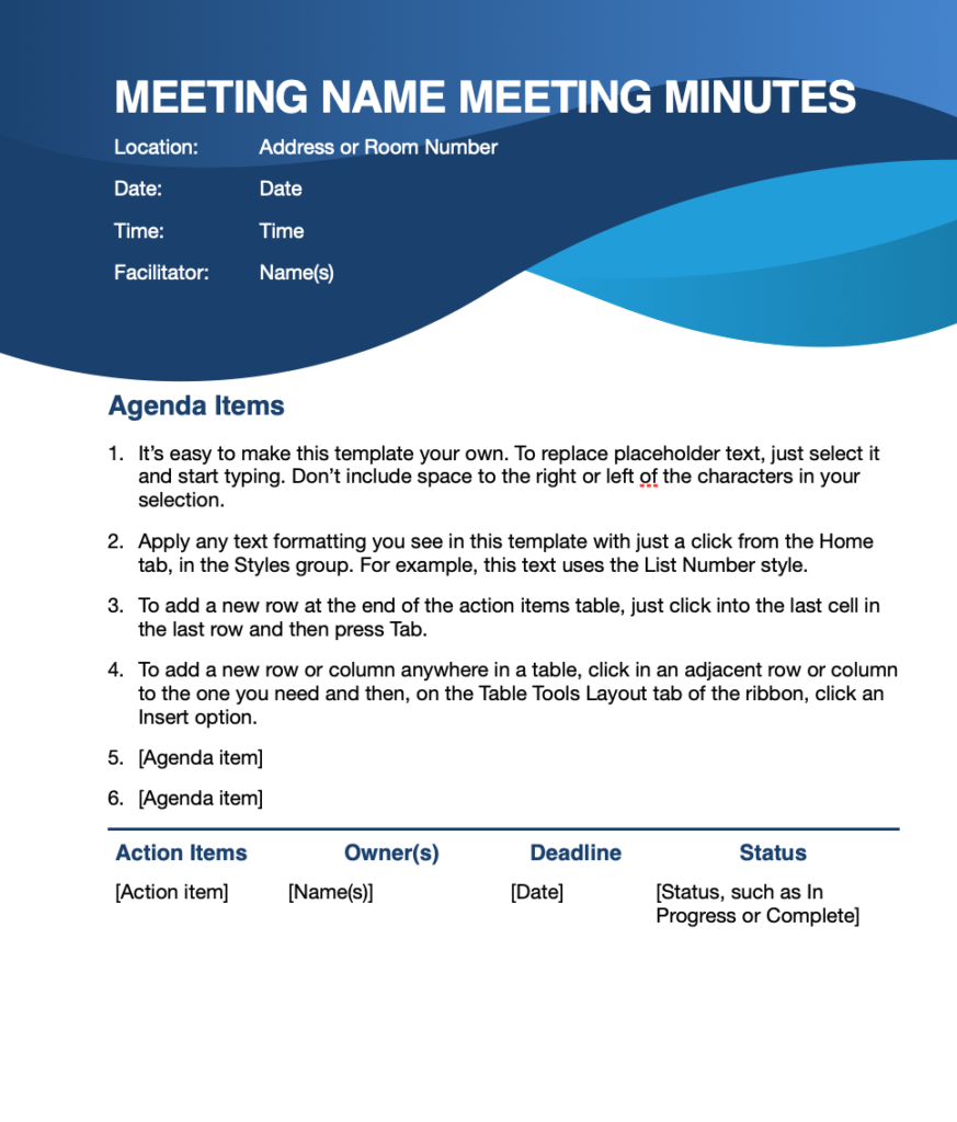 How To Take Meeting Minutes Effectively Sample Templates GetRafiki
